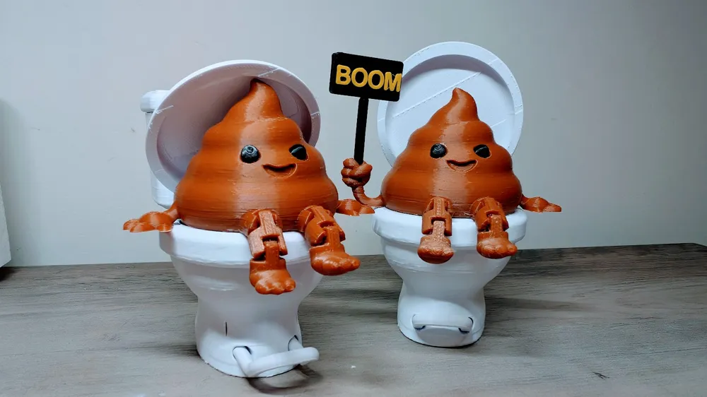 Cute Toilet Poop Buddy Set – Clicker, Storage! by Spandolage3D ...