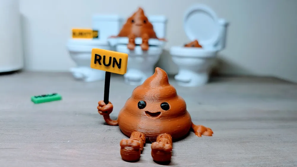Cute Toilet Poop Buddy Set – Clicker, Storage! by Spandolage3D ...