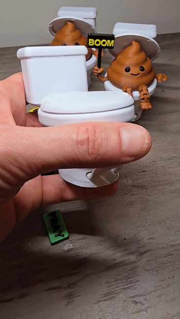 Cute Toilet Poop Buddy Set – Clicker, Storage! by Spandolage3D ...