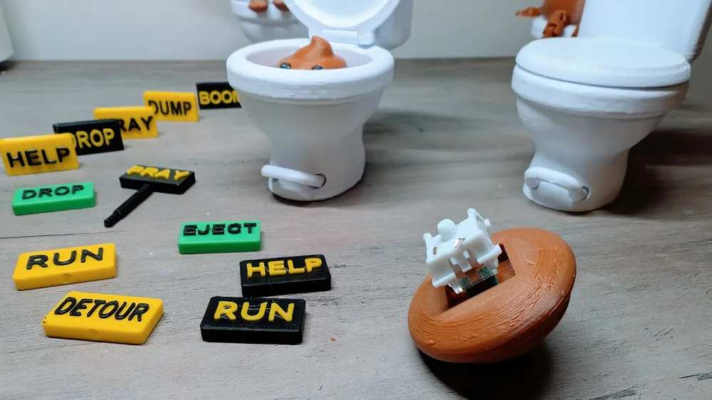 Cute Toilet Poop Buddy Set – Clicker, Storage! by Spandolage3D ...