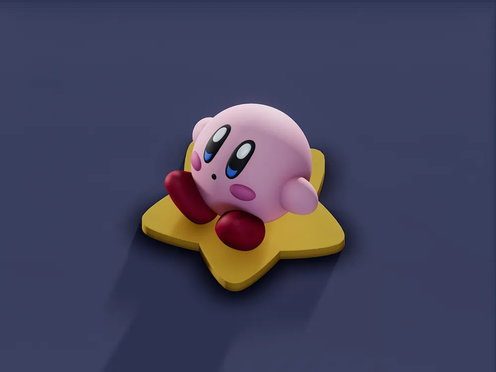 Kirby Sitting on a Warp Star by andrei - MakerWorld