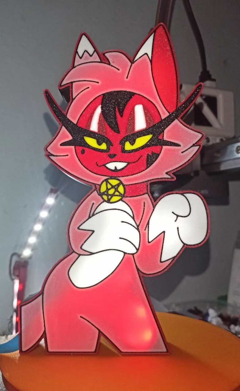 Millie the Cat Lightbox Hazbin Hotel Helluva Boss by Alegiro - MakerWorld