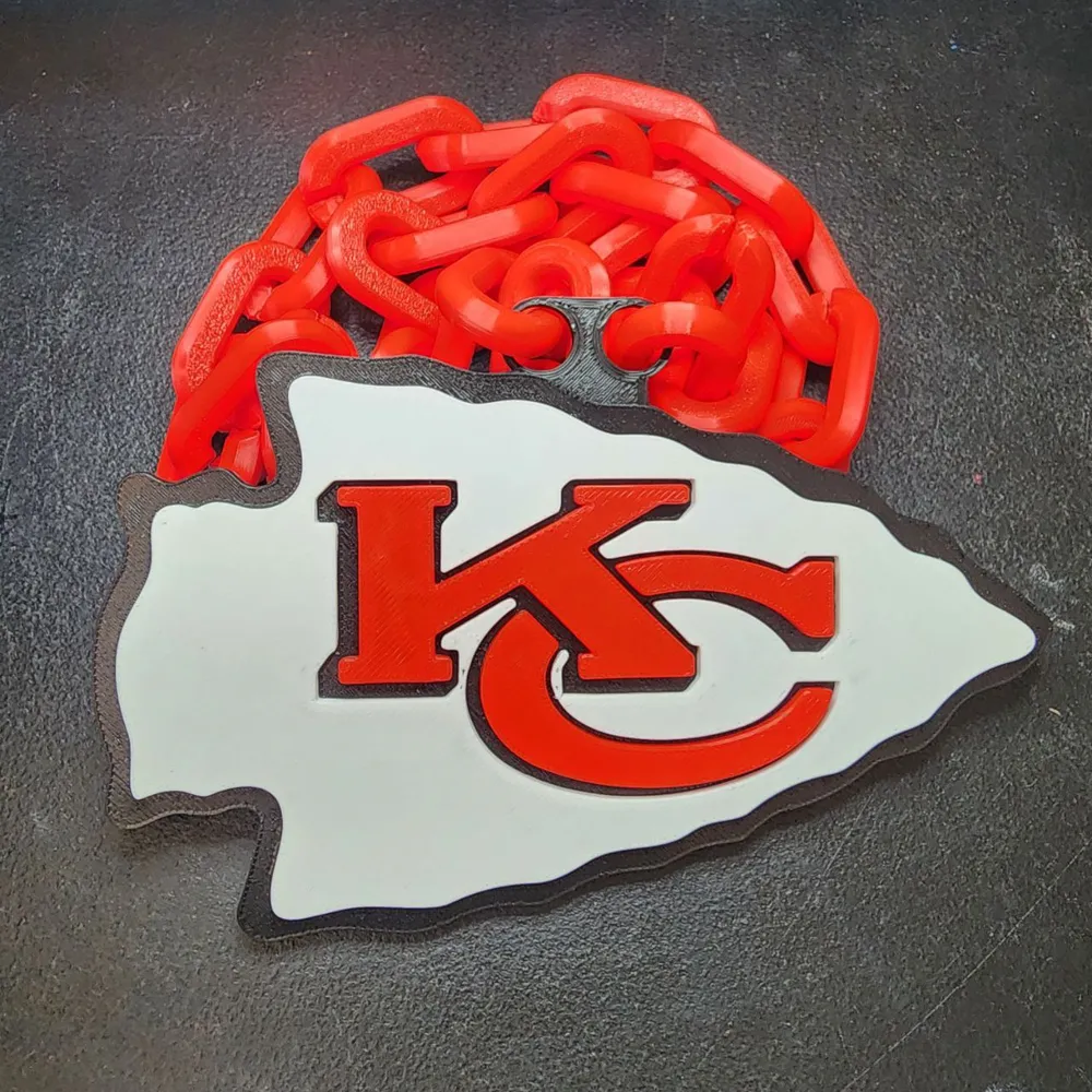 Kansas City Chiefs Oversized Pendant - Free 3D Print Model - MakerWorld