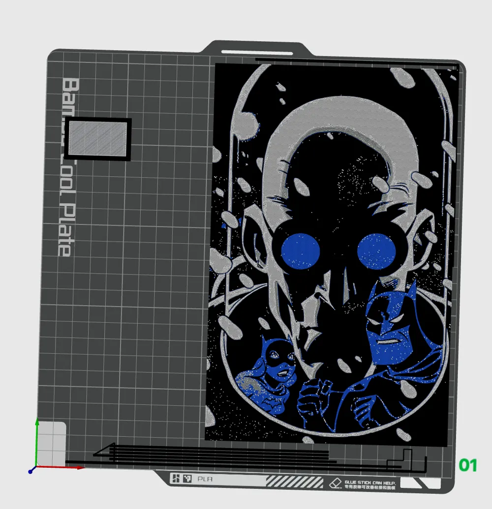 Batman / Mr.Freeze / Wall Art / 2d art / HueForge by 3D Prints This ...