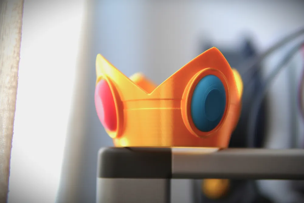 Princess Peach Crown (NO AMS) - Free 3D Print Model - MakerWorld