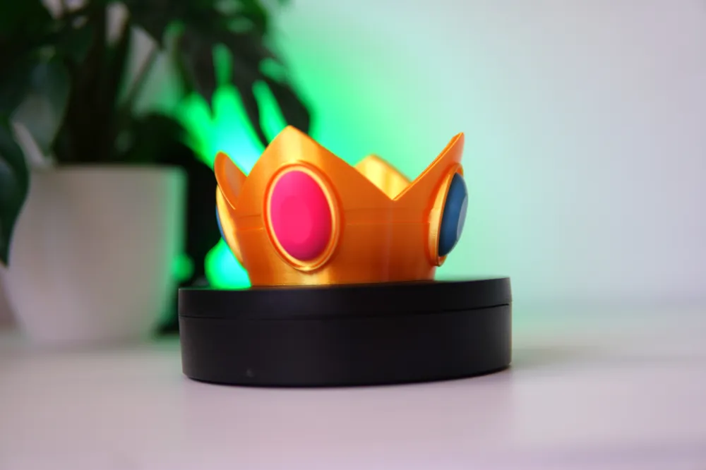 Princess Peach Crown (NO AMS) - Free 3D Print Model - MakerWorld