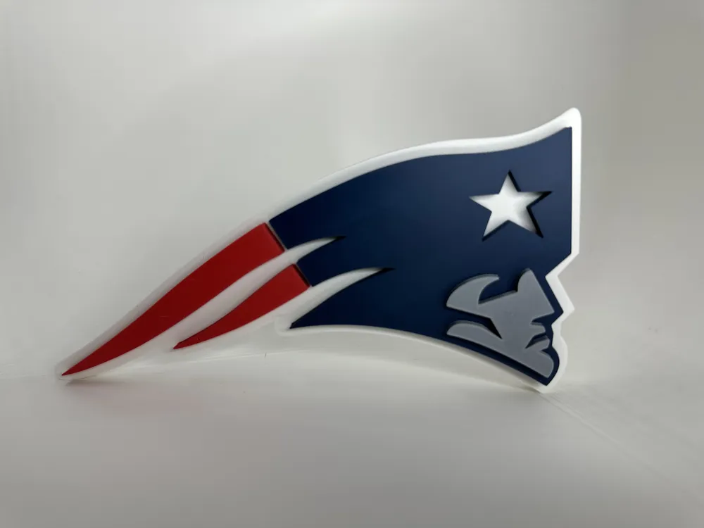 New England Patriots Logo 2000 - Free 3D Print Model - MakerWorld