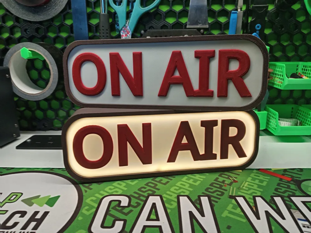 On Air LED SIGN - Light Box - Switched - 5V - Free 3D Print Model ...