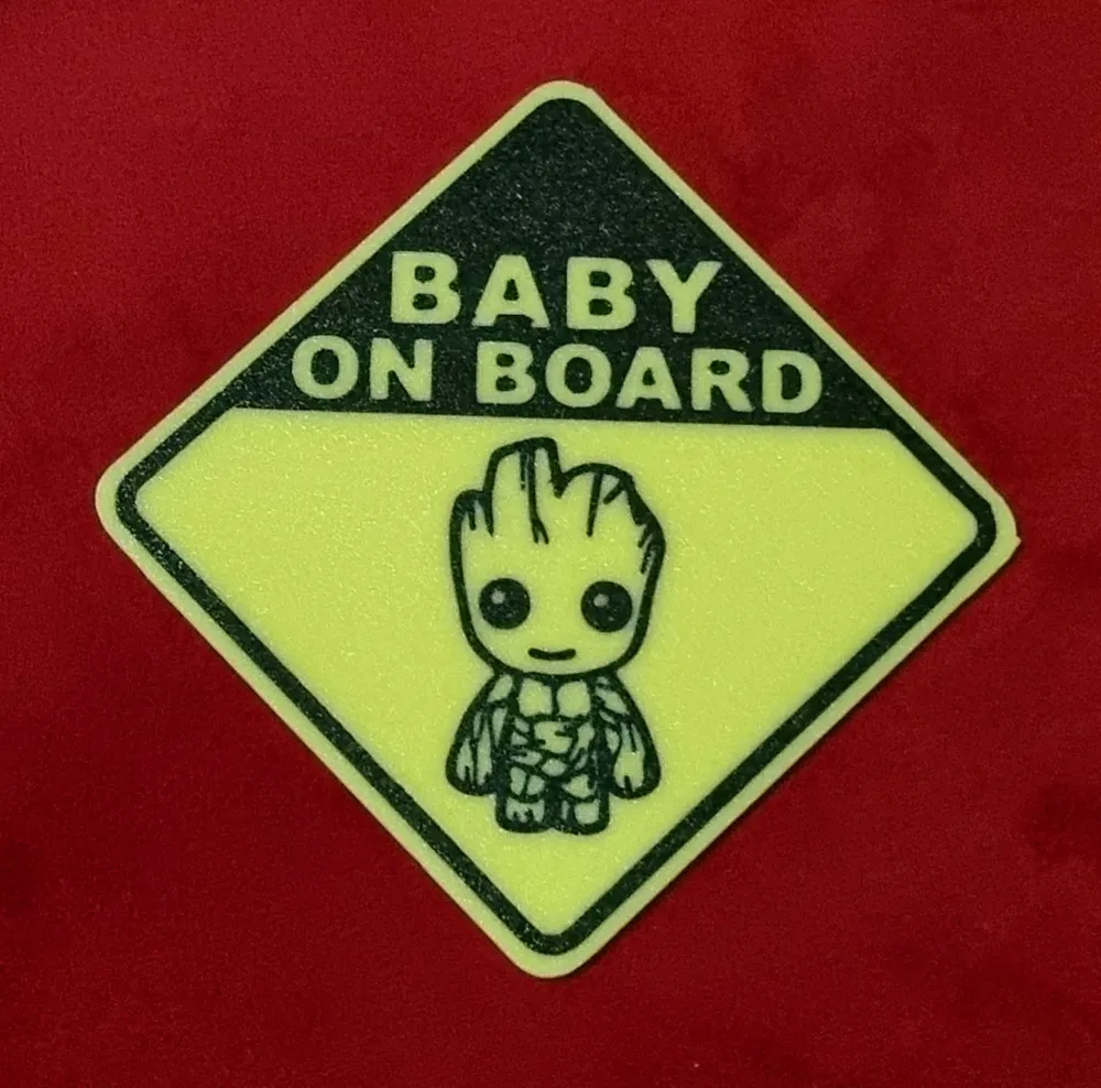 Baby on board - Baby Groot Car Shield by Vigo 3D - MakerWorld
