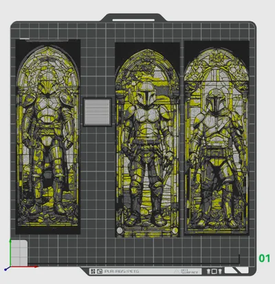 Fan Art Set of 3 Bookmarks - Star Wars Stained Glass Windows ...