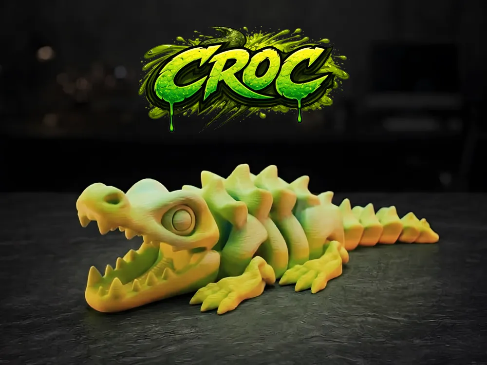 Articulated skeletal Croc - Free 3D Print Model - MakerWorld