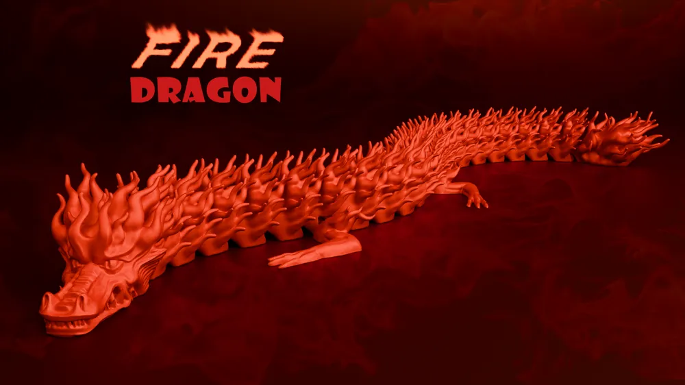 Articulated Flamy dragon by Tommy Gun MakerWorld: Download Free 3D Models