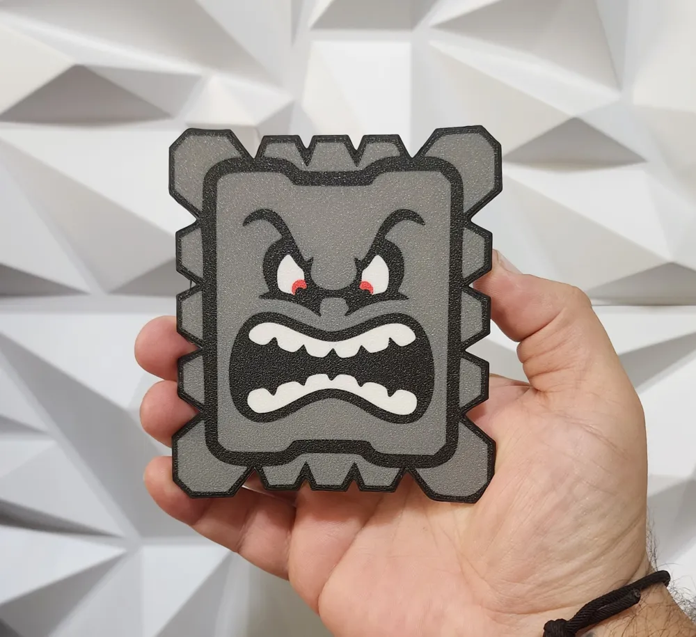 Thwomp Coaster and Wall Art by Williams Industries - MakerWorld
