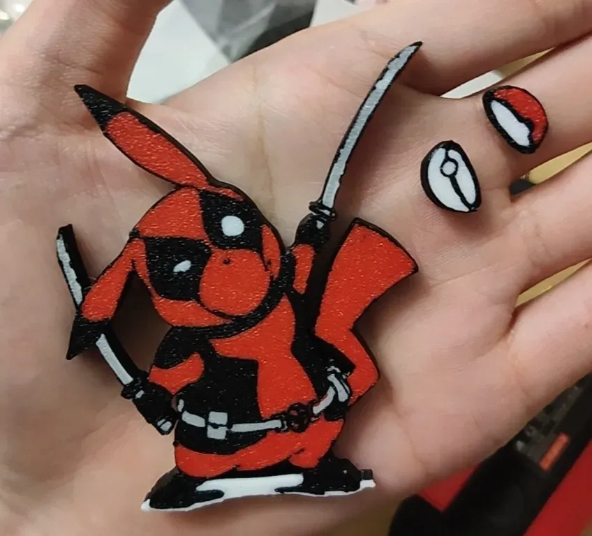 Pokémon Fridge Magnet Series Pikachu - Deadpool Version by 贾维斯 ...