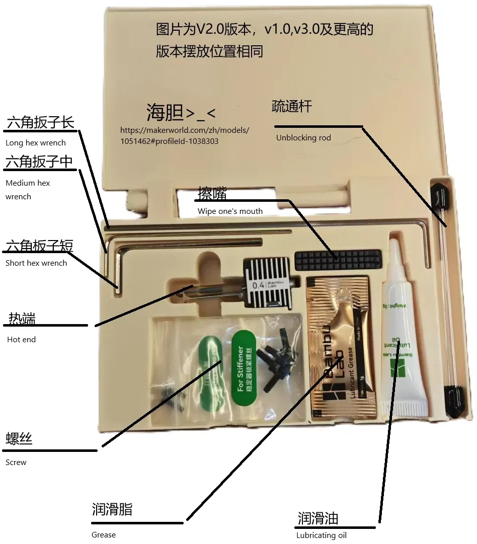 Bambu A1 3D Printer Maintenance Kit by SEA URCHIN MakerWorld: Download ...