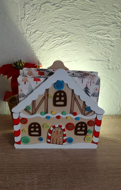 Napkin Holder - Christmas Gingerbread House by ptysiek - MakerWorld