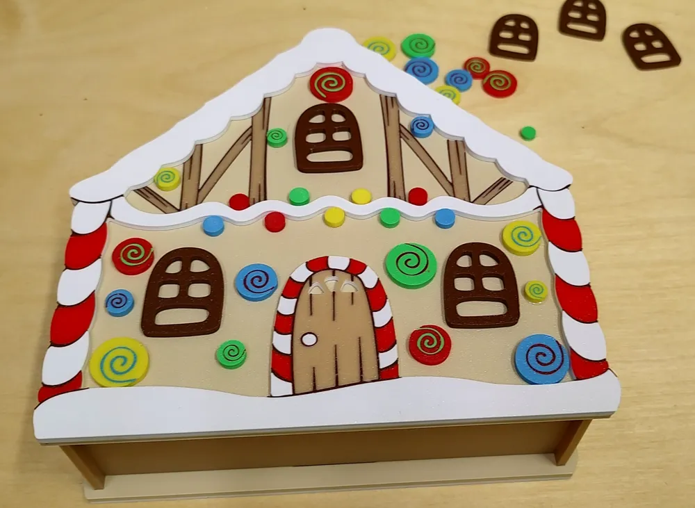 Napkin Holder - Christmas Gingerbread House by ptysiek - MakerWorld