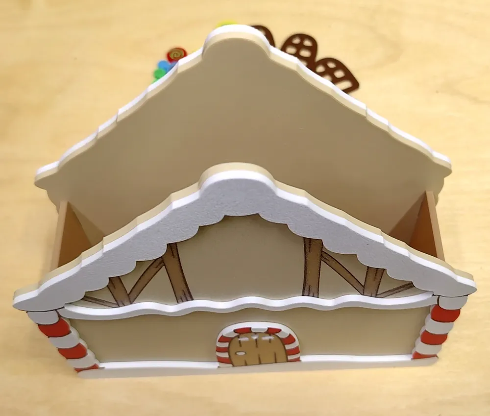 Napkin Holder - Christmas Gingerbread House by ptysiek - MakerWorld