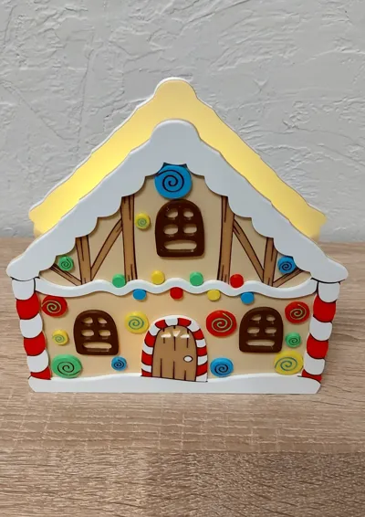 Napkin Holder - Christmas Gingerbread House by ptysiek - MakerWorld