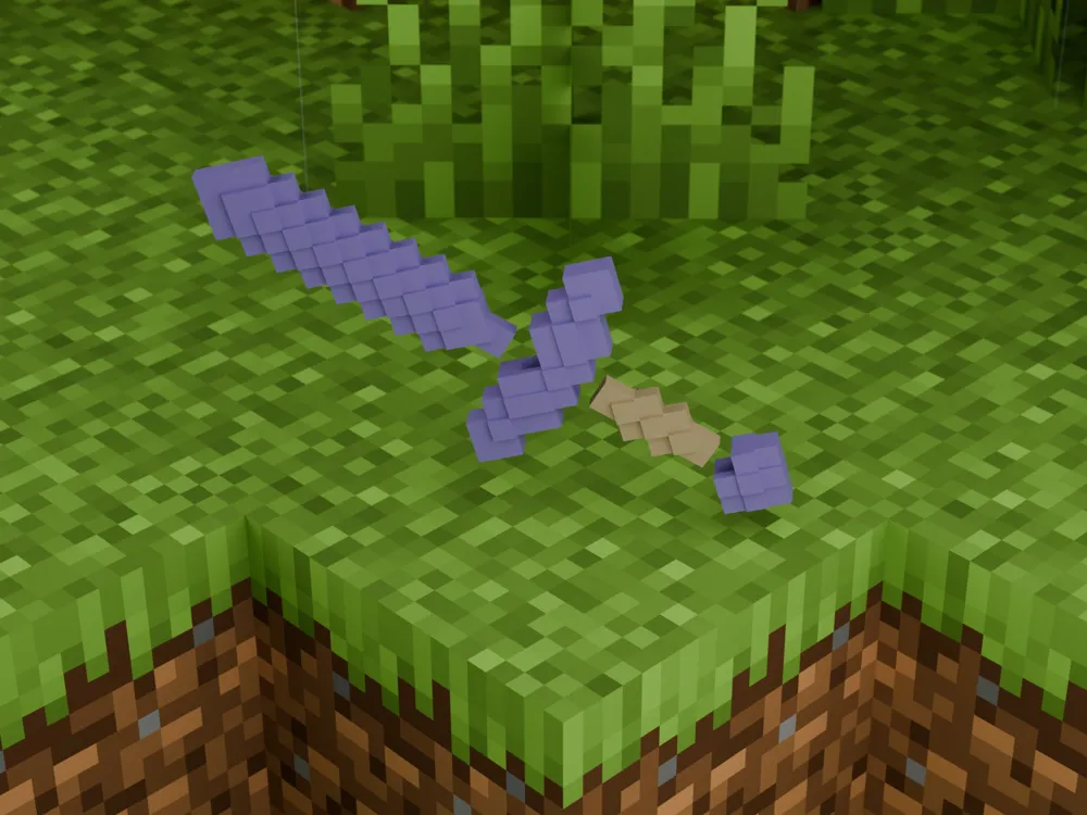 Minecraft-Inspired-Sword - Pixel-Art - 4-Parts by dominik.vimh - MakerWorld