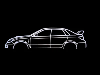 SUBARU WRX STI (VA) silhouette wall art by cruse2382 - MakerWorld