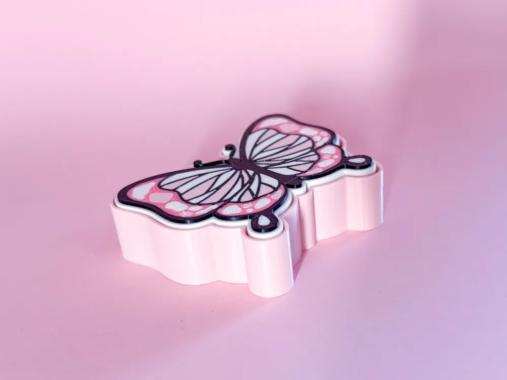 Cute Butterfly Clicker by Lulu Rabbit MakerWorld: Download Free 3D Models