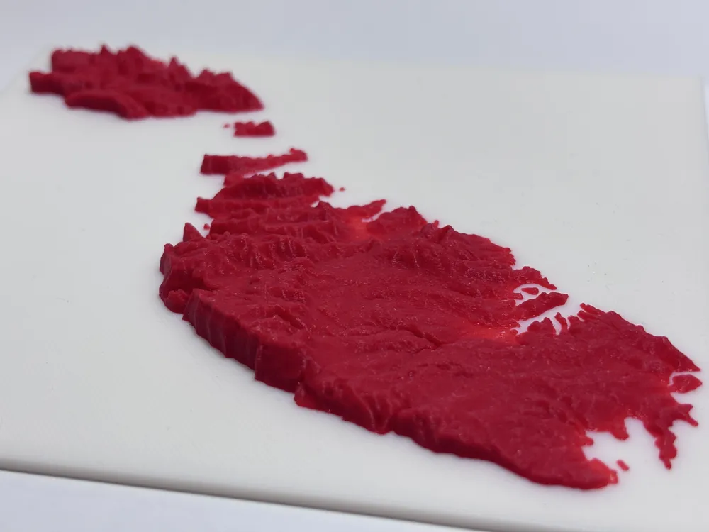 Malta Topographic Terrain Depth Height Map 3D - Free 3D Print Model ...