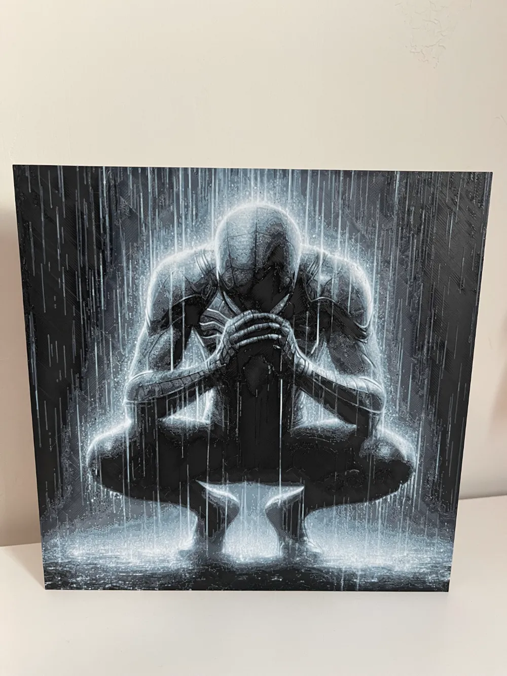 SpiderMan Kneeling - HueForge by Squish3D - MakerWorld