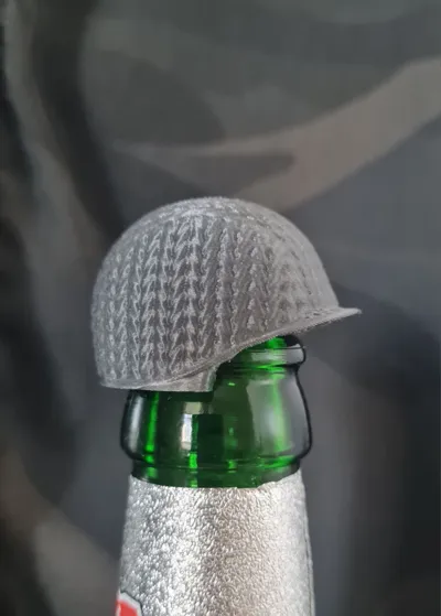 WW2 US Army M1 Beer Helmet + Knitted - Free 3D Print Model - MakerWorld