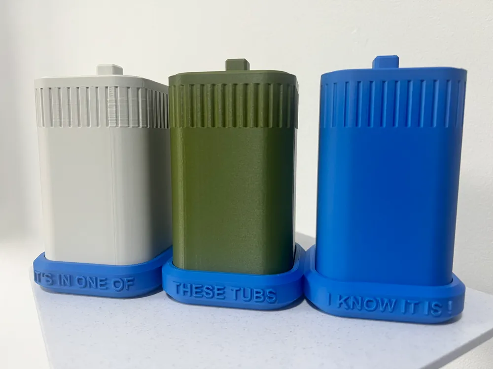 ONE OF THESE TUBS - SET OF TUBS WITH LIDS & HOLDER by Peter Martin ...