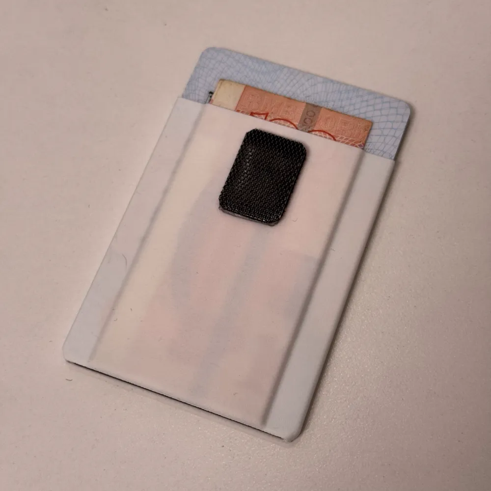 Vase mode ultra-thin card holder, three cards and a large bill by ...