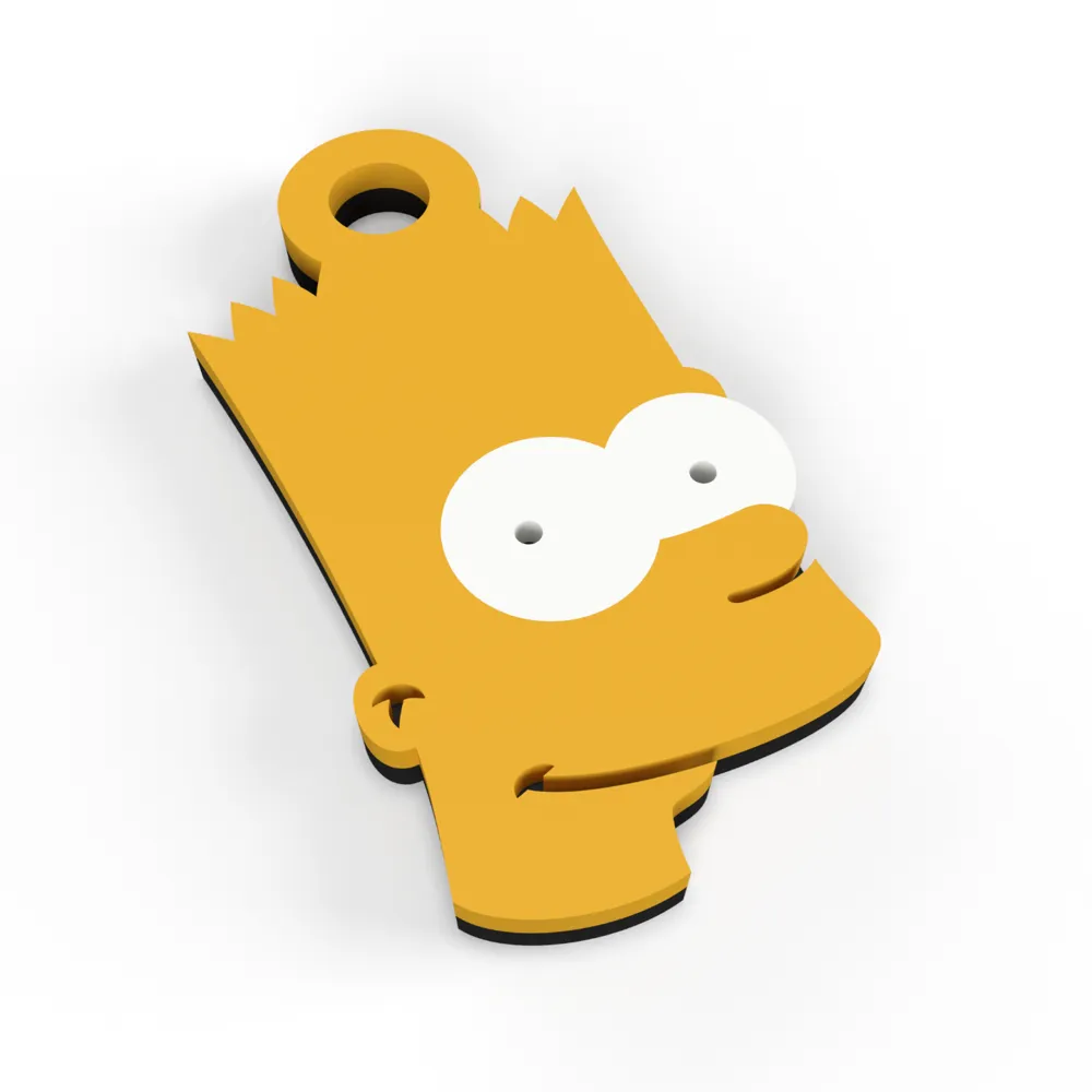 The Simpsons Bart keychain by nicodeimos - MakerWorld