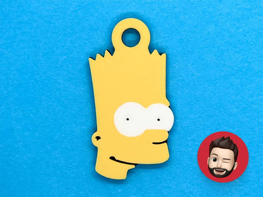 The Simpsons Bart keychain by nicodeimos - MakerWorld