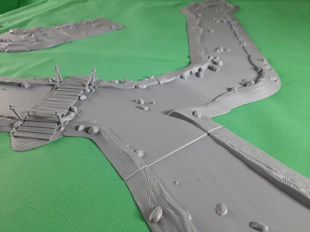 Modular Wargaming Terrain, River Junction by The Terrain Atelier ...