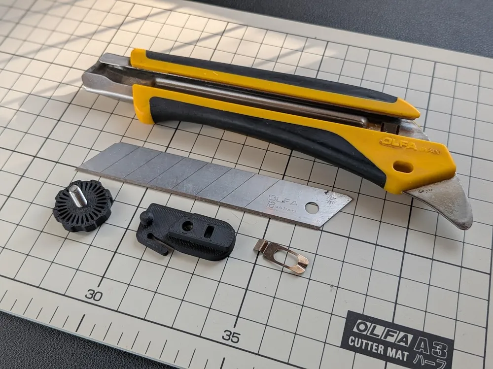 Utility Knife Replacement Slider and Knob - Free 3D Print Model ...