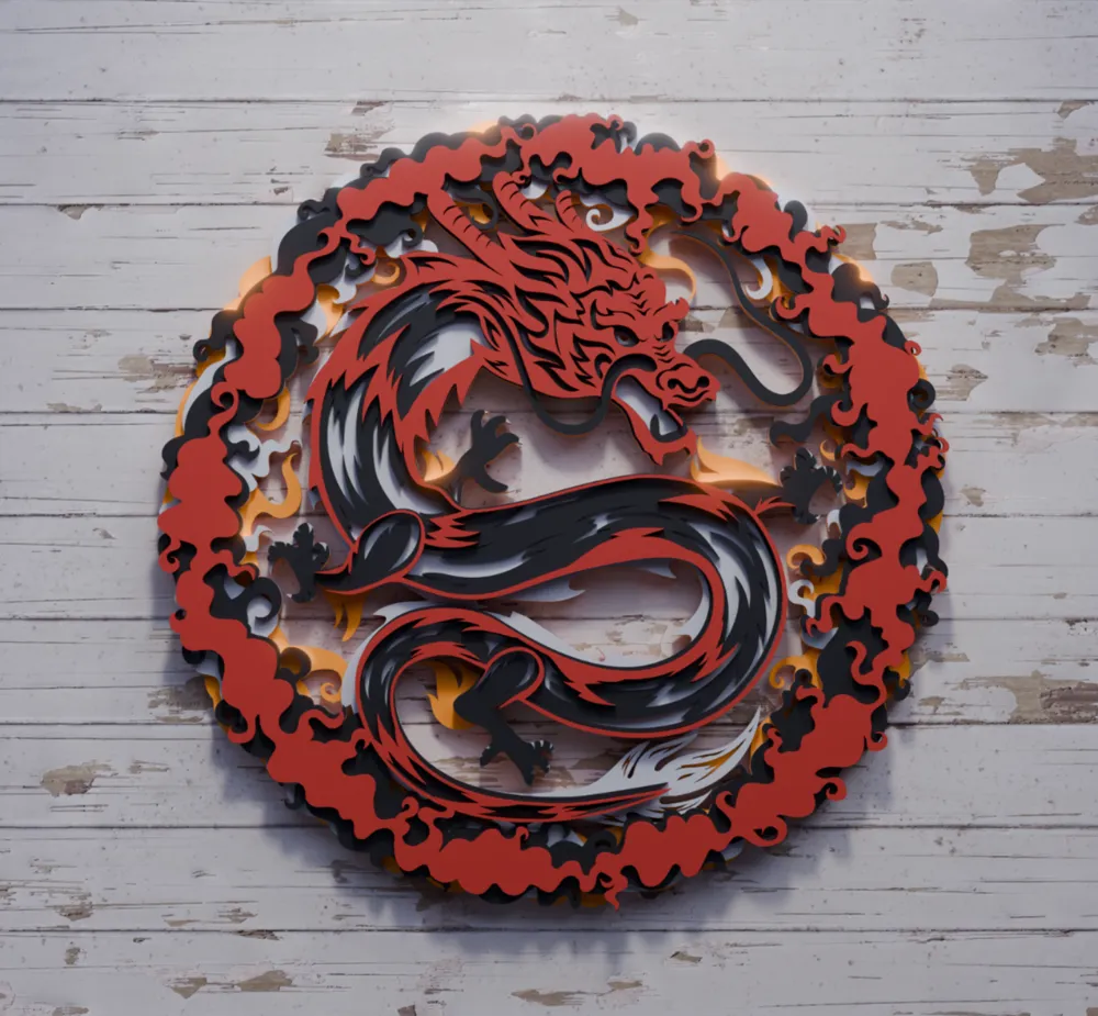 Customizable Layered Dragon - Free 3D Print Model - MakerWorld