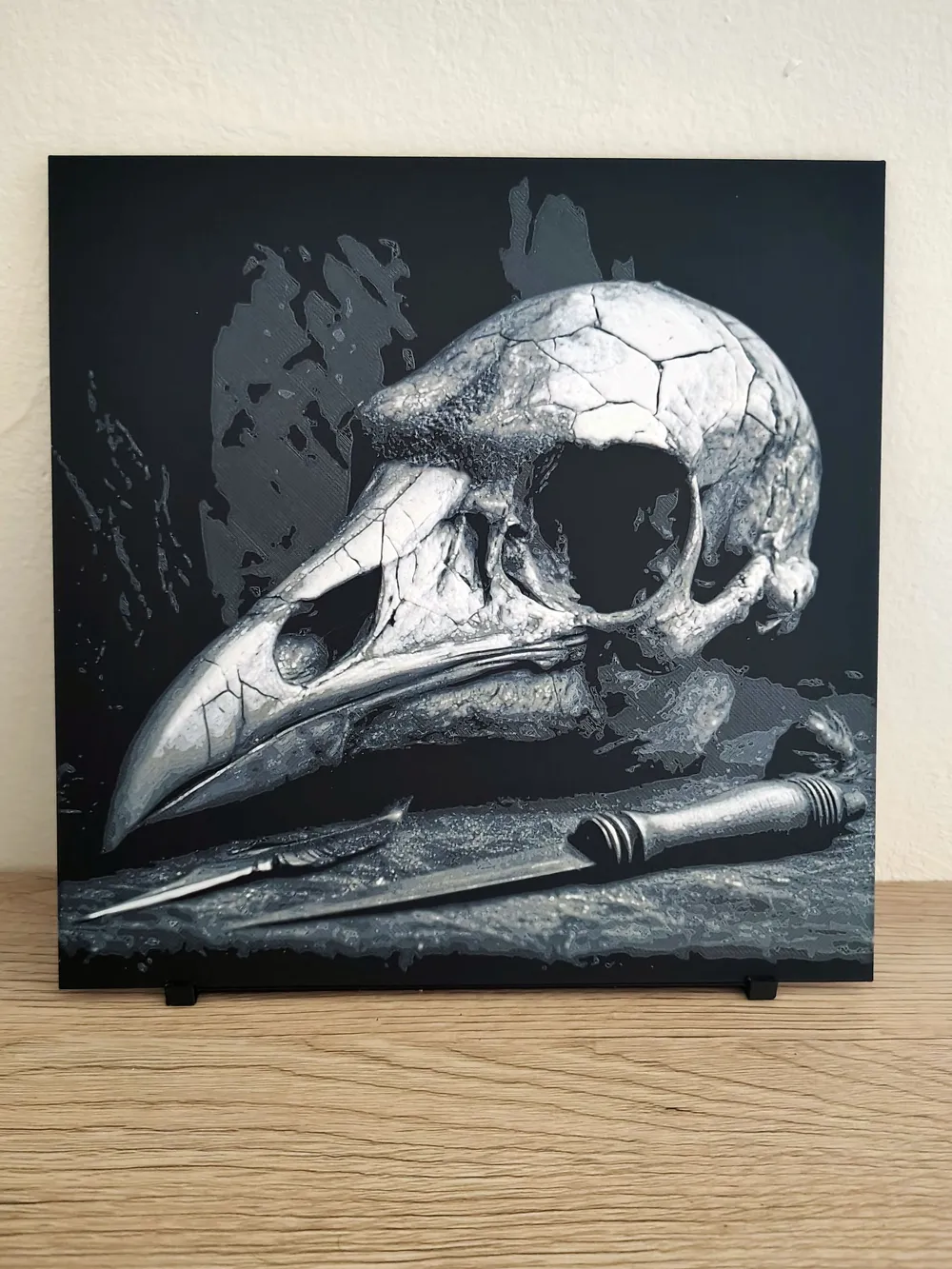 Raven skull HueForge - Free 3D Print Model - MakerWorld