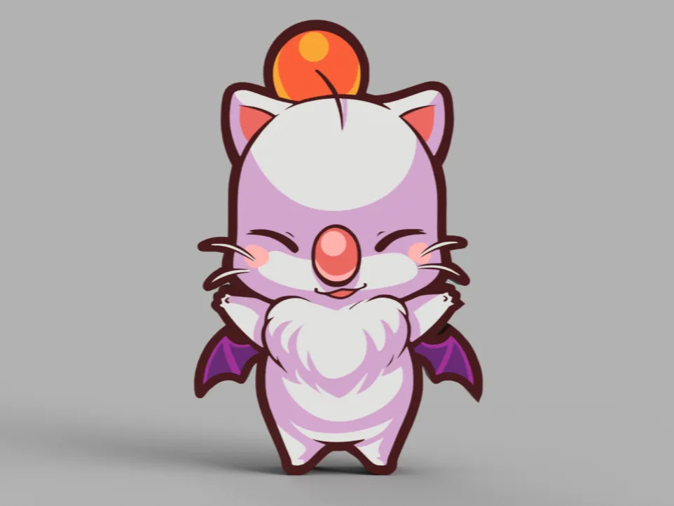 Moogle Final Fantasy Lightbox by Sitsero - MakerWorld