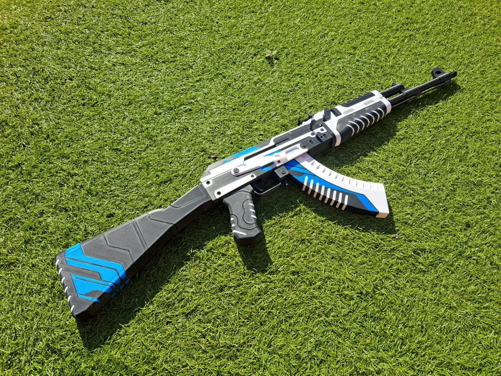 AK-47 Vulcan (Rubber Band Gun) - Free 3D Print Model - MakerWorld