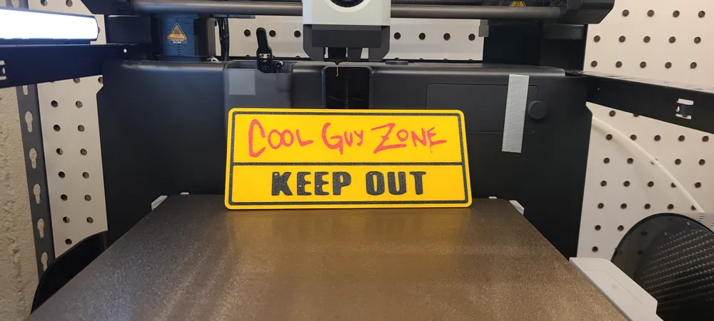 Cool Guy Zone Sign by ABC3DPRINTS - MakerWorld