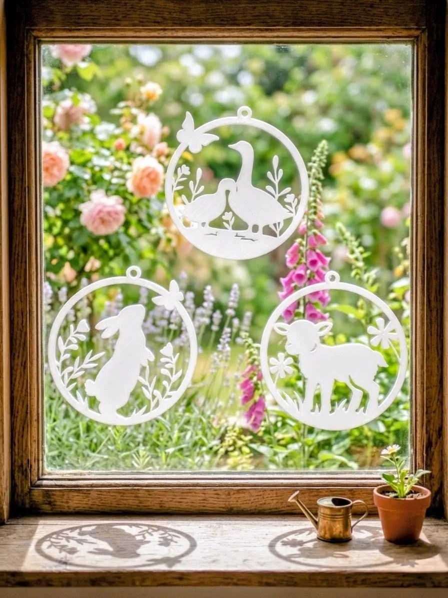 Frühlingszauber: Filigrane Fenster & Wand-Deko – Kostenloses 3D ...