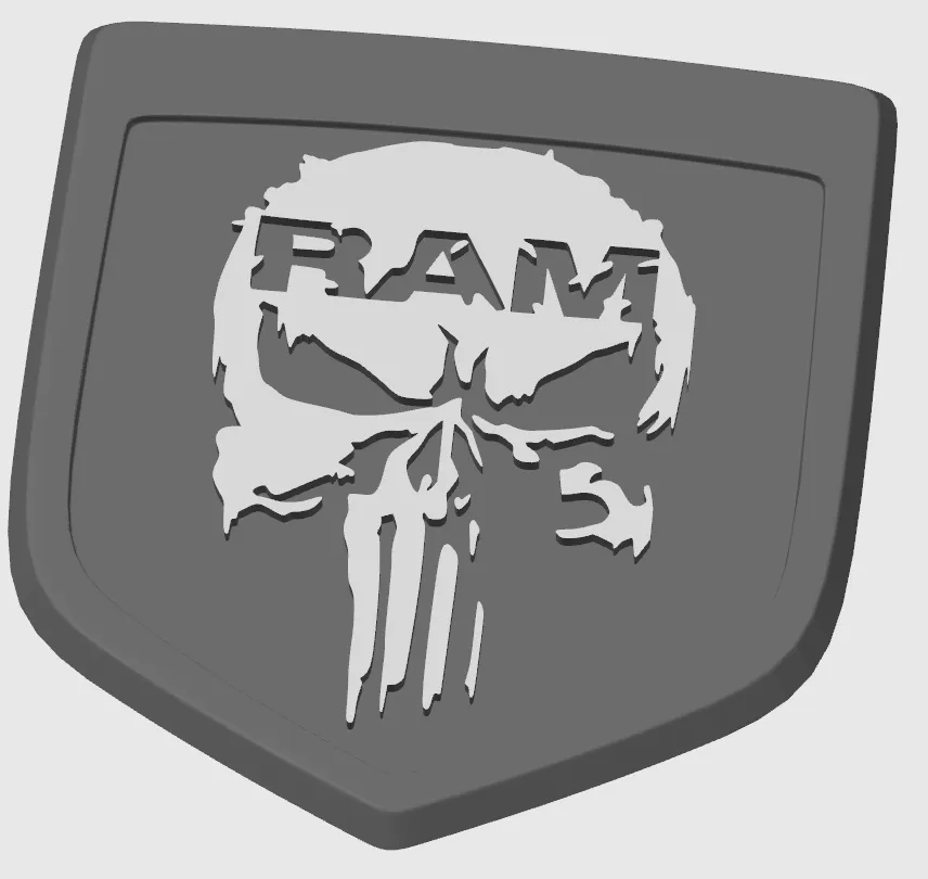 Ram Punisher badge by RazorbackZero1 MakerWorld: Download Free 3D Models