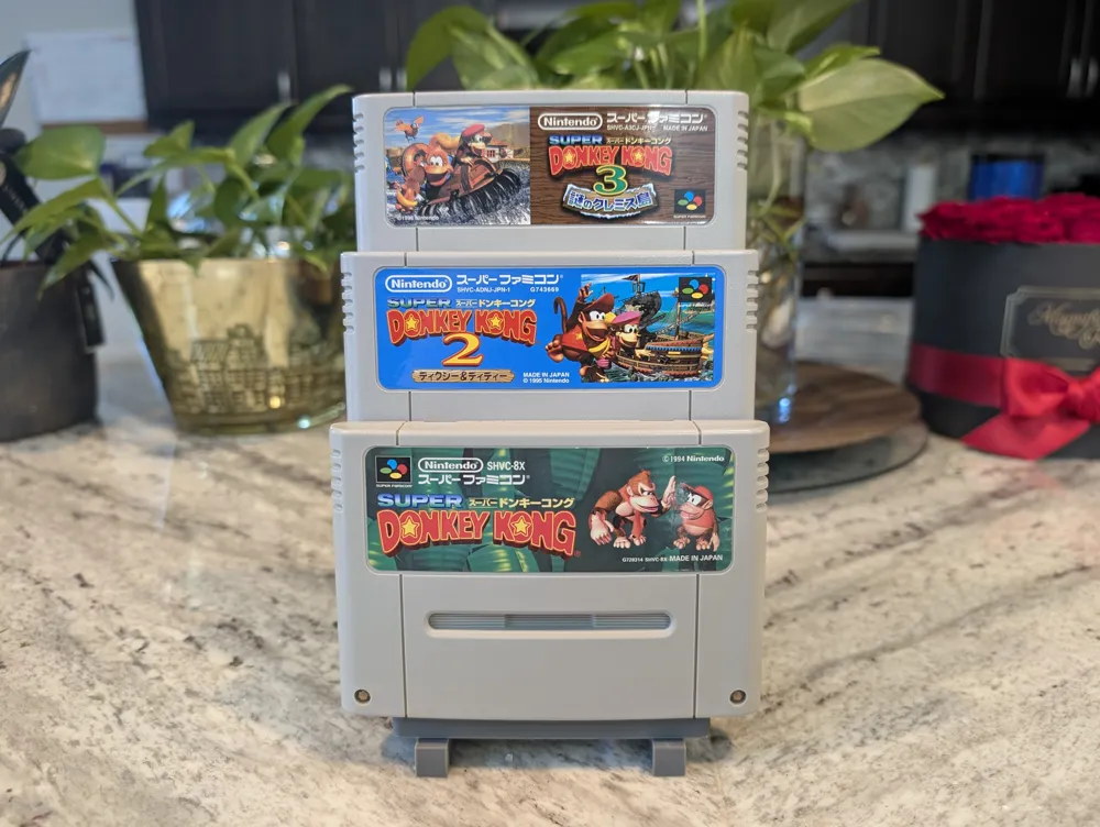 Minimalist Super Famicom / SNES Cartridge Stand - Free 3D Print Model ...