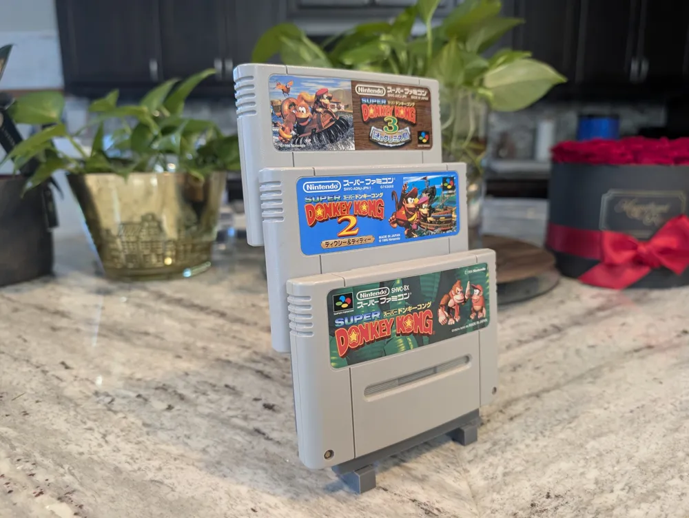 Minimalist Super Famicom / SNES Cartridge Stand - Free 3D Print Model ...
