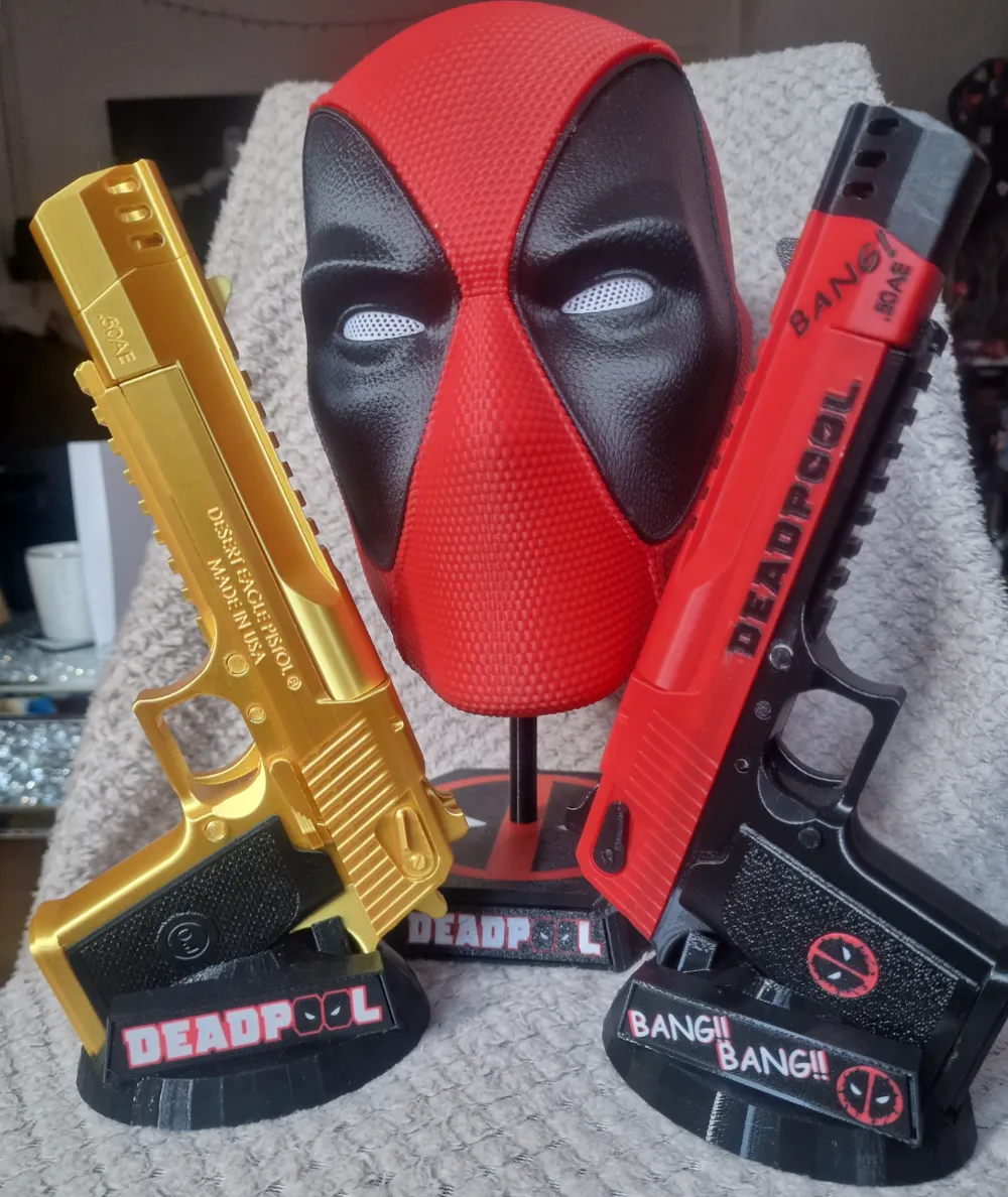 Deadpool Desert Eagle Display Stand by user_6177887 MakerWorld ...
