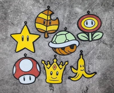 Mario Kart Cup Signs as Christmas Decoration by angry-p1p - MakerWorld