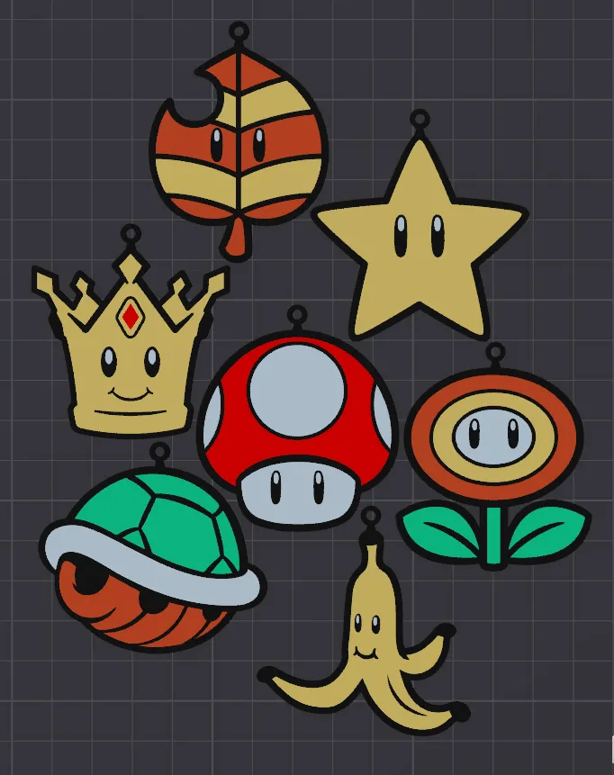 Mario Kart Cup Signs as Christmas Decoration by angry-p1p - MakerWorld