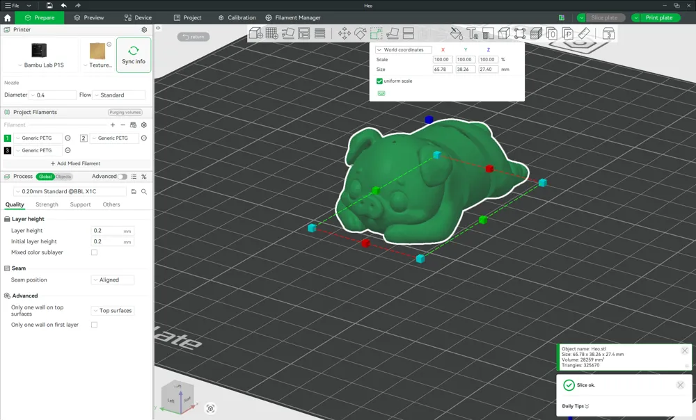 Pig Flexi | Cute Articulated 3D Printable Animal - Free 3D Print Model ...