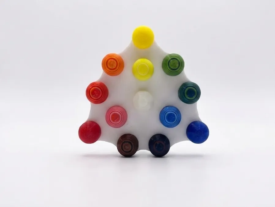 Bambu Color Mixer Studio - 13 Swatch Test Palette - Free 3D Print Model ...