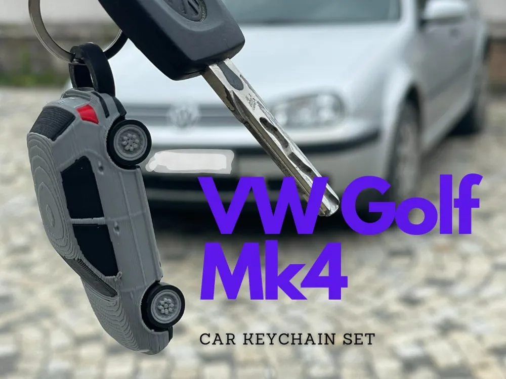 Volkswagen Golf mk4 keychain minicar Remixed by Stenly_G - MakerWorld